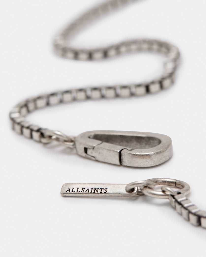 Split Heart Sterling Silver Necklace WARM SILVER | ALLSAINTS